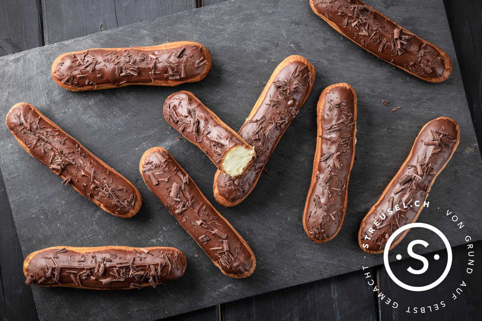 Boston Cream Eclairs / Vanille-Eclairs – Rezept von Streusel